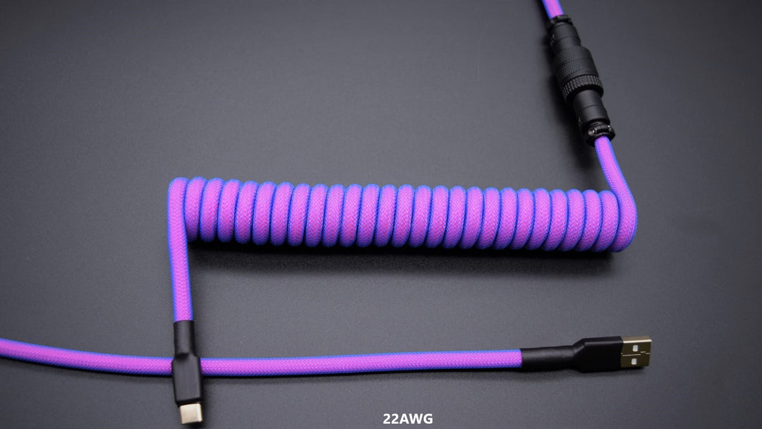 Laser Themed Coiled Aviator Cable – Mechcables