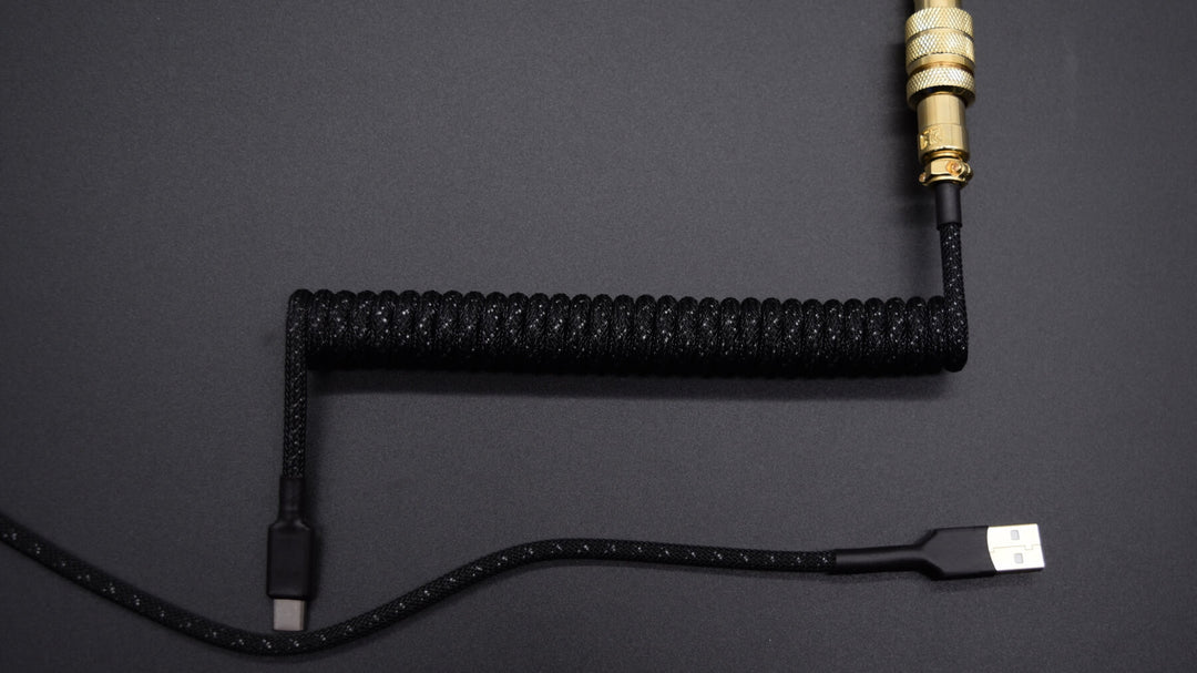 Lightspeed & Gold Coiled Aviator Cable – Mechcables
