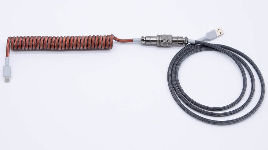 Carbon Themed Coiled Aviator Cable – Mechcables
