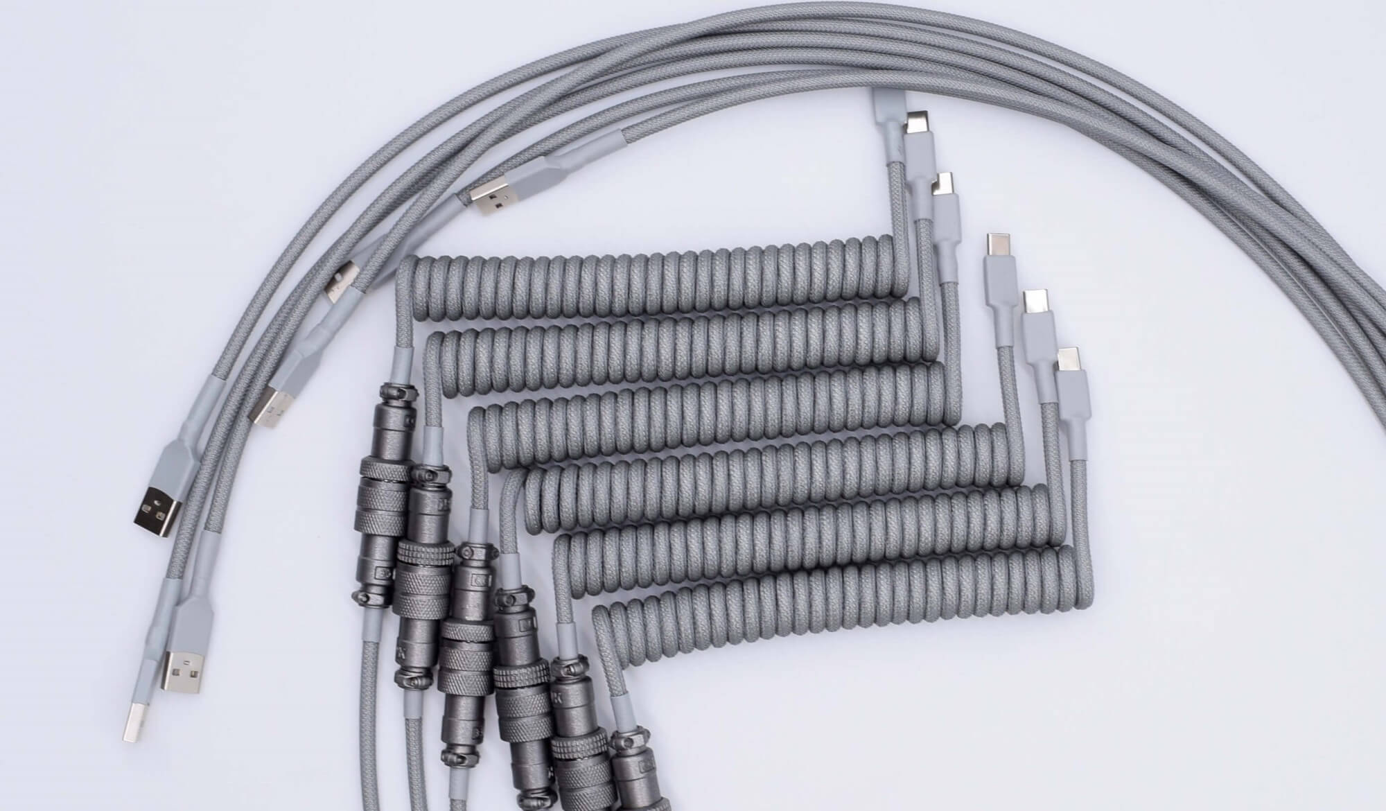 Stealth Gray Coiled Aviator Cable – Mechcables